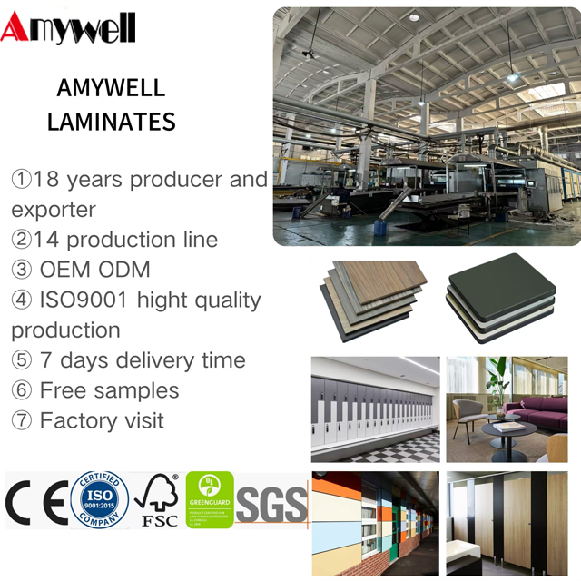 1220*2440mm 4*8 ft HPL Phenolic Compact Laminate Board 12mm Glossy ...