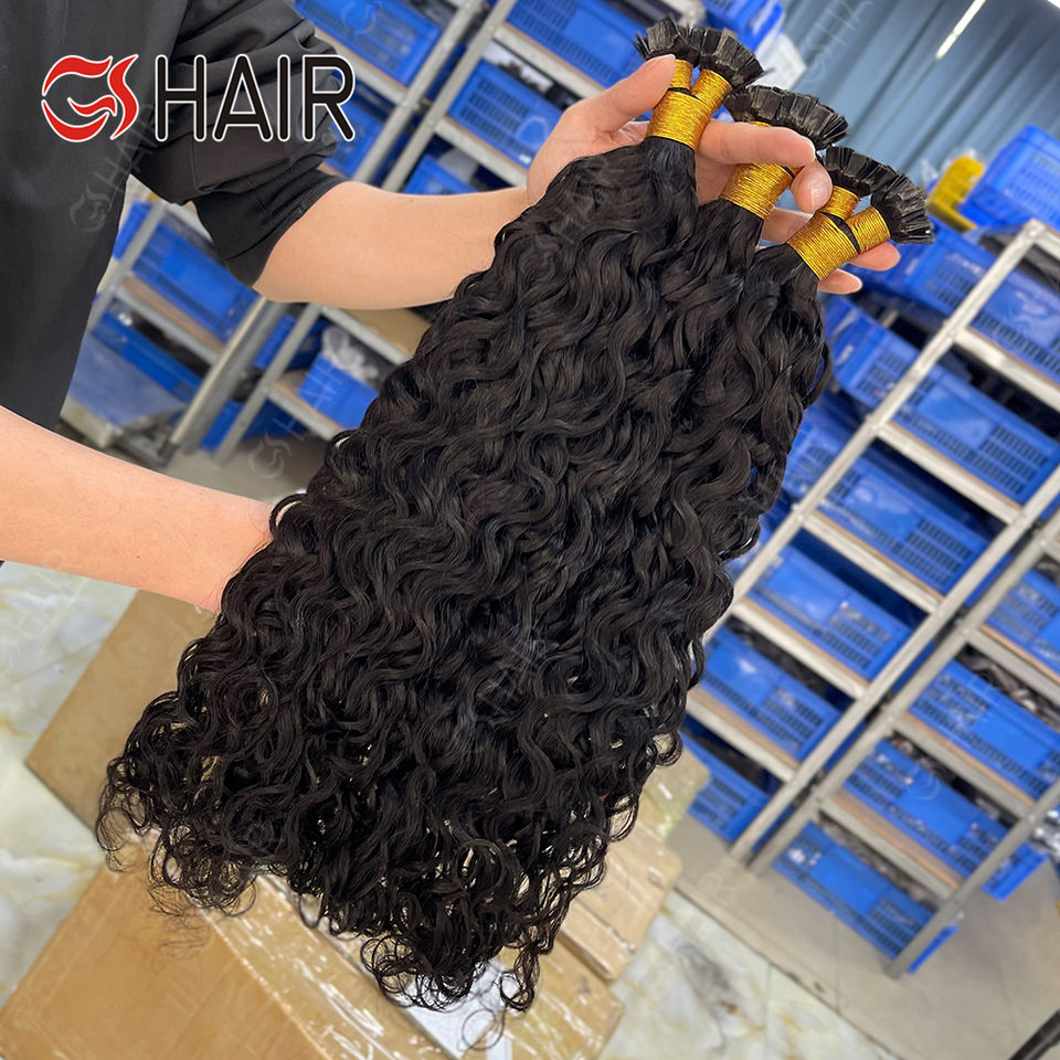 GS 2026 Keratin Russian Ktip Extension Hair 100% Remy Natural Dyed ...