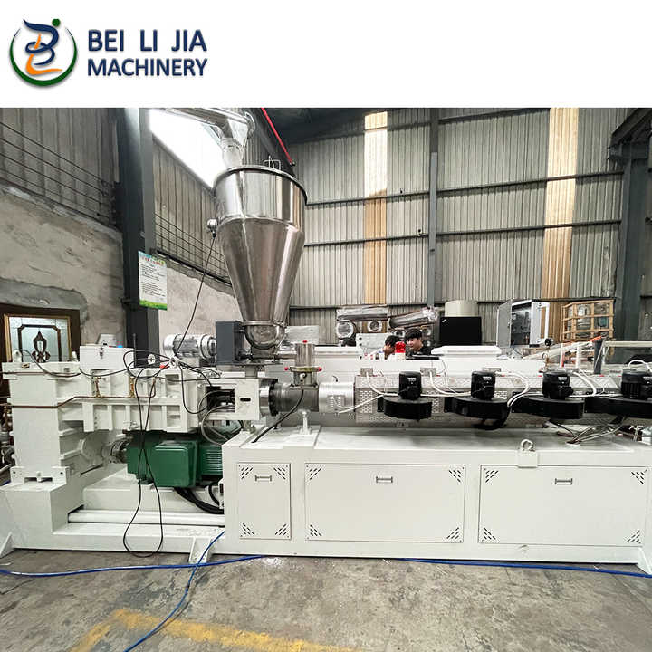 High-Efficiency Twin-Screw Automated Plastic Extruders PLC Control ...