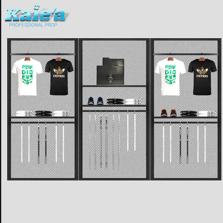 Sport Shop Interior Decoration Design Slat Wall Display Rack - Metal ...