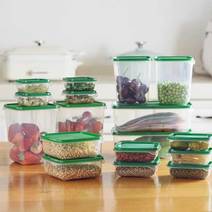 17boxes/set Refrigerator Plastic Box Set for Food Conservation