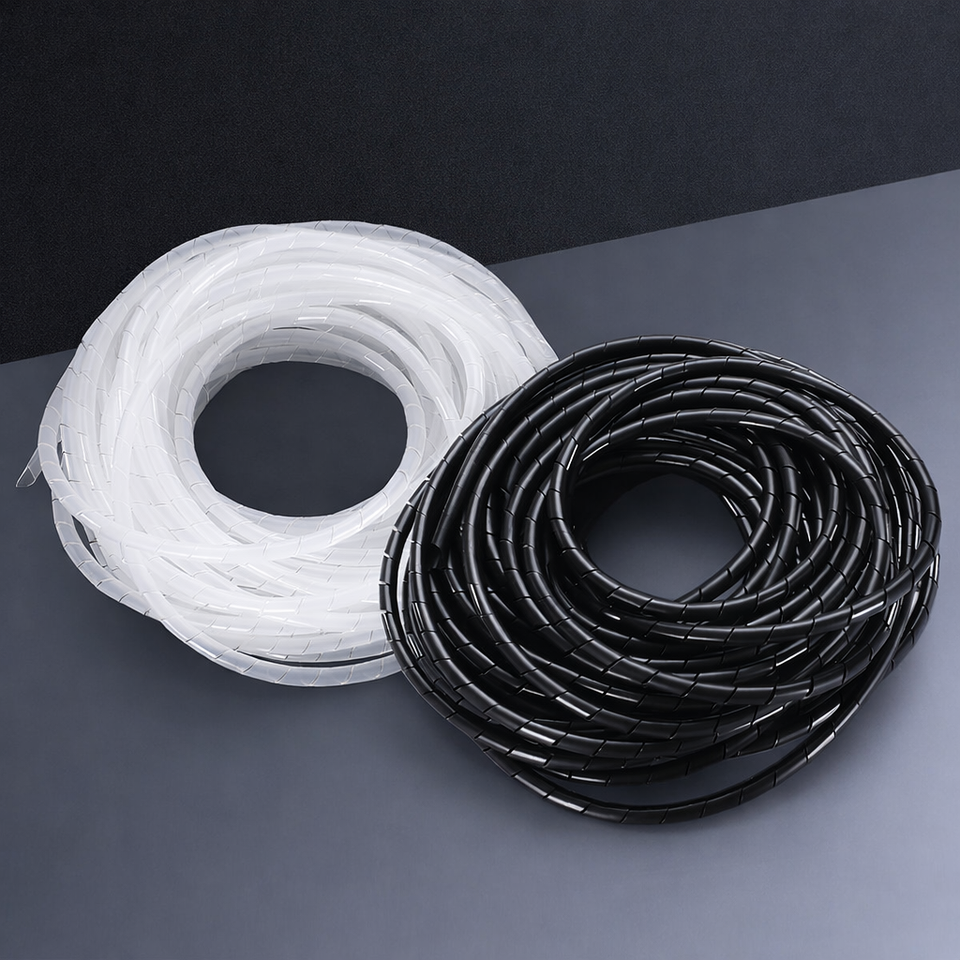Spiral PE Flexible Conduit Tube for Cable Management Curved Plastic ...