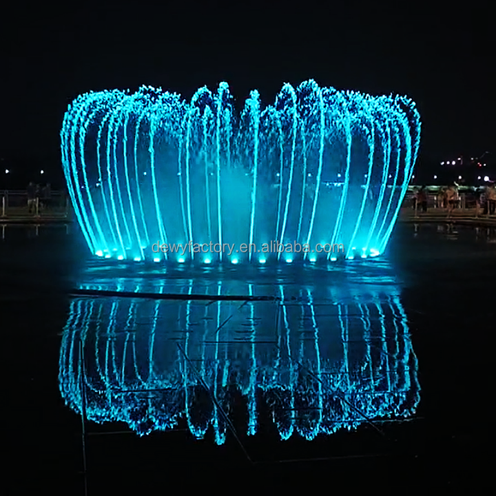 Customized Pool Water Fountain Outdoor Music Fountain Decorative Led ...