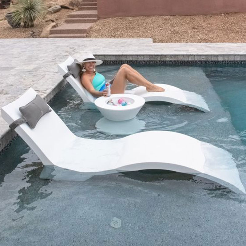 Underwater pool chairs store