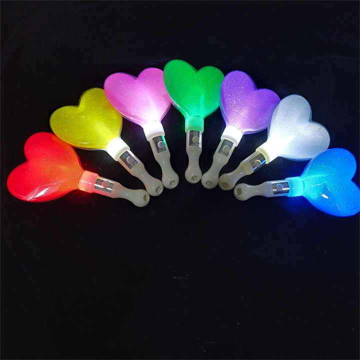 Cheap Colorful Heart-Shaped LED Light Wand Superstar Concert Flashing ...