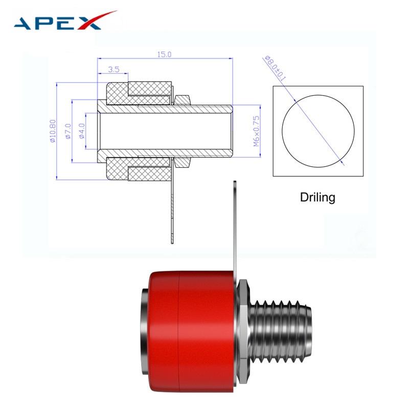 4mm Power Panel Socket ABS Housing 4mm Jack Banana Socket Corrosion ...