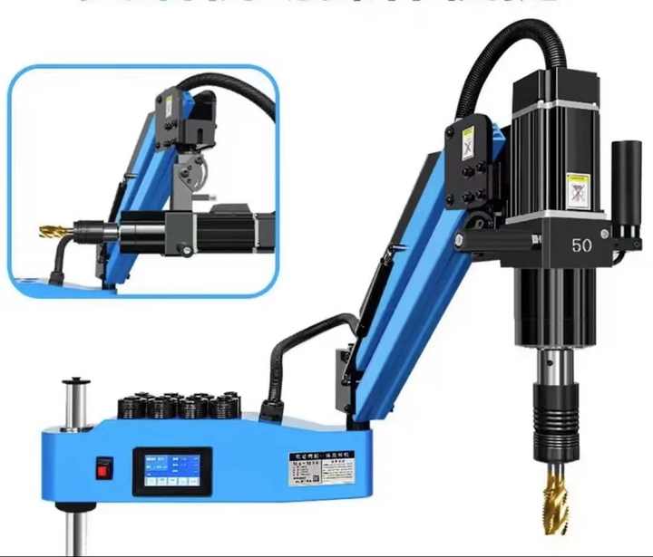 M3-M20CNC Electric Tapping Machine Servo Motor Electric Tapper Drilling With Chucks Easy Arm ...