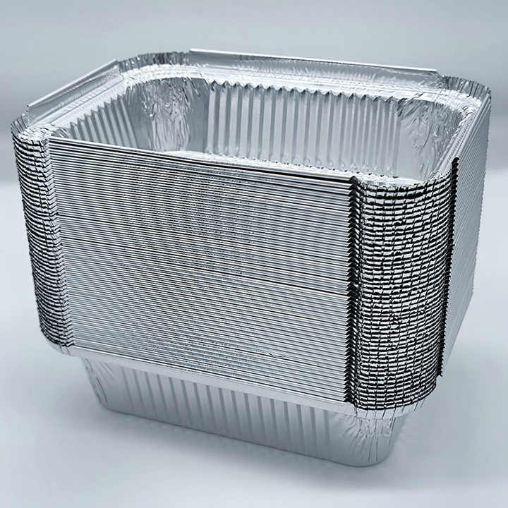 Disposable Rectangular Aluminum Foil Food Container Tin Paper Lunch Box ...