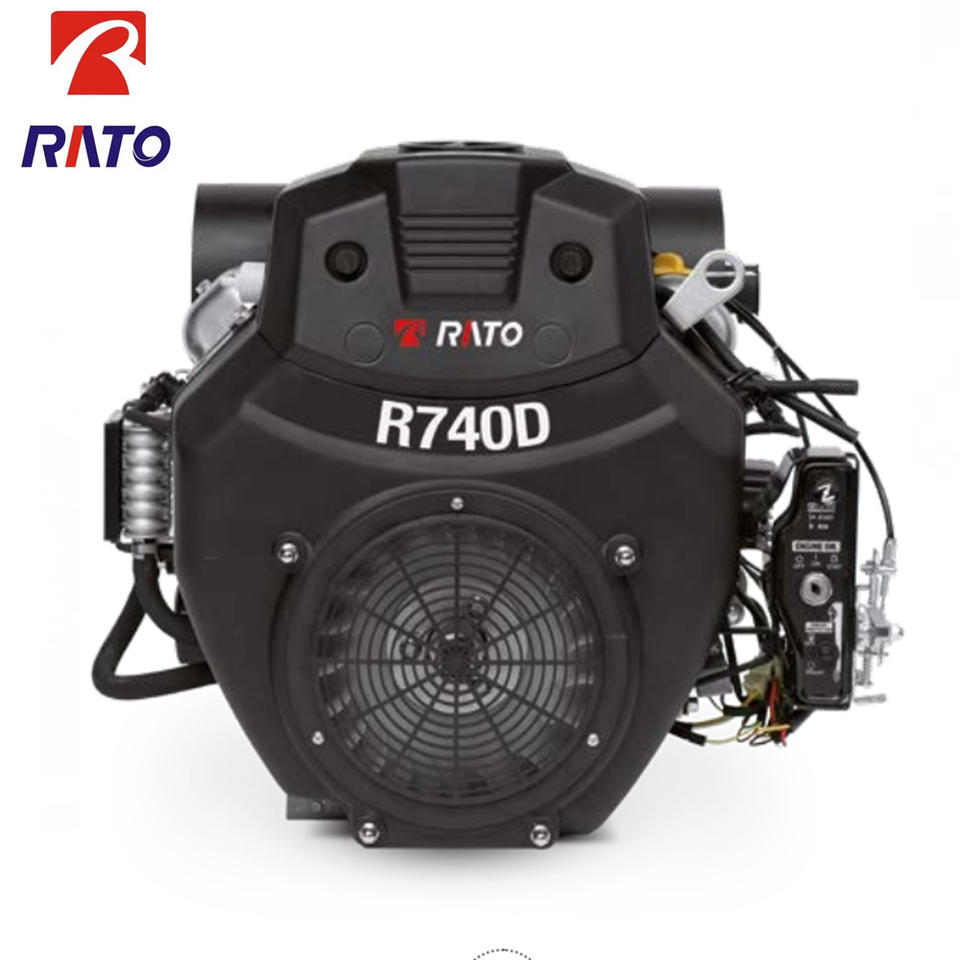 Rato R740 27HP V-Twin Gas Engine - 739cc Horizontal OHV for Engineering ...