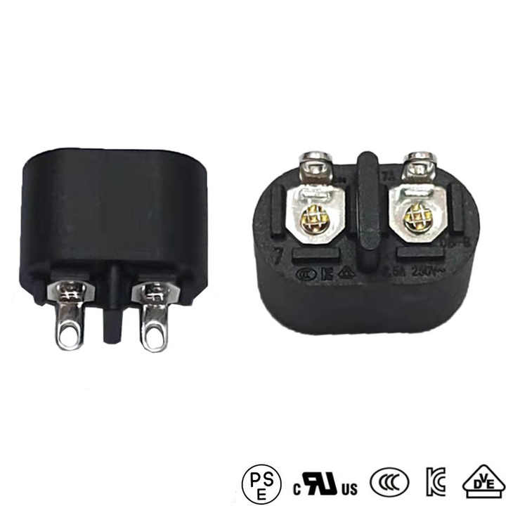 IEC60320 C8 Inlet 2 Pin 2.5A 250V Ac Receptacle 7A 125V Power AC ...