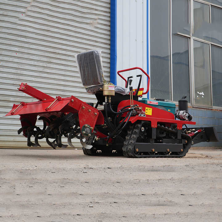 Mini 35HP Chinese Crawler Tractor with Rotary Farm Tiller Mini ...