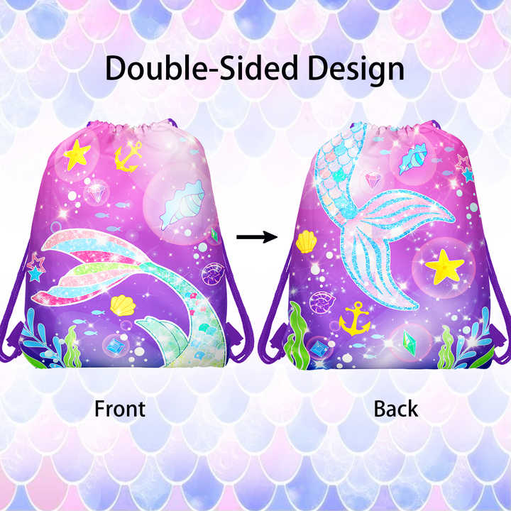 WF017 Mermaid Tail Theme Girl Party Decoration Purple Non Woven ...
