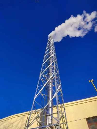 Hot-Dip Galvanized Boiler Chimney Protection Tower Telecommunication ...