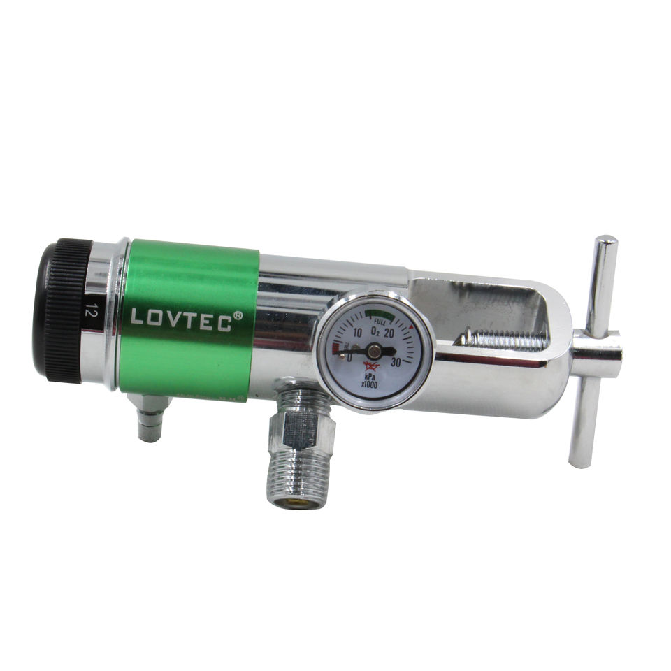 LOVTEC Full Brass CGA870 Inlet Click Type Two CV Oxygen Regulator for ...