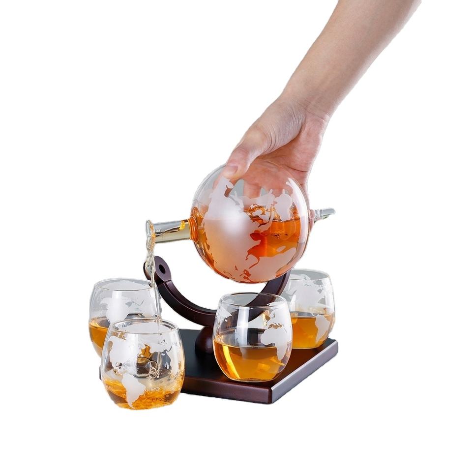 Custom Logo 850ml Borosilicate Transparent Creative Globe Sherry ...