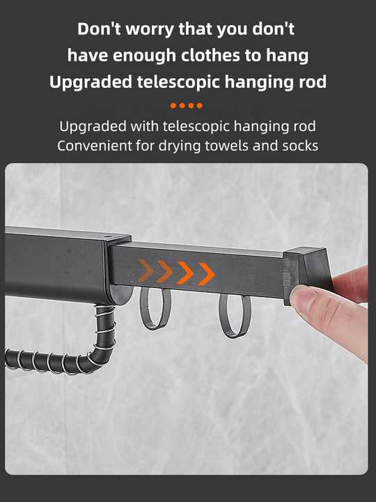 Folding extendable Hanger Wall Mounted Retractable Drying Rack For ...