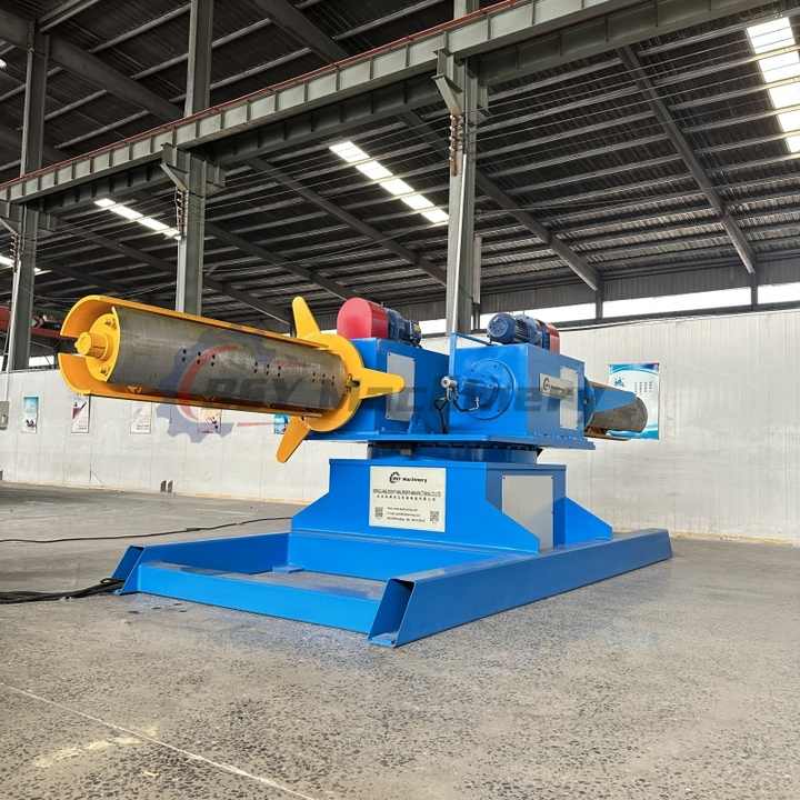 Boshiyi Double Mandrel Decoiler Uncoiler 8 Tons Mandrel Decoiler ...