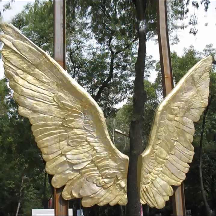 Outdoor Angel Wings Sculpture - Customized Bronze Art