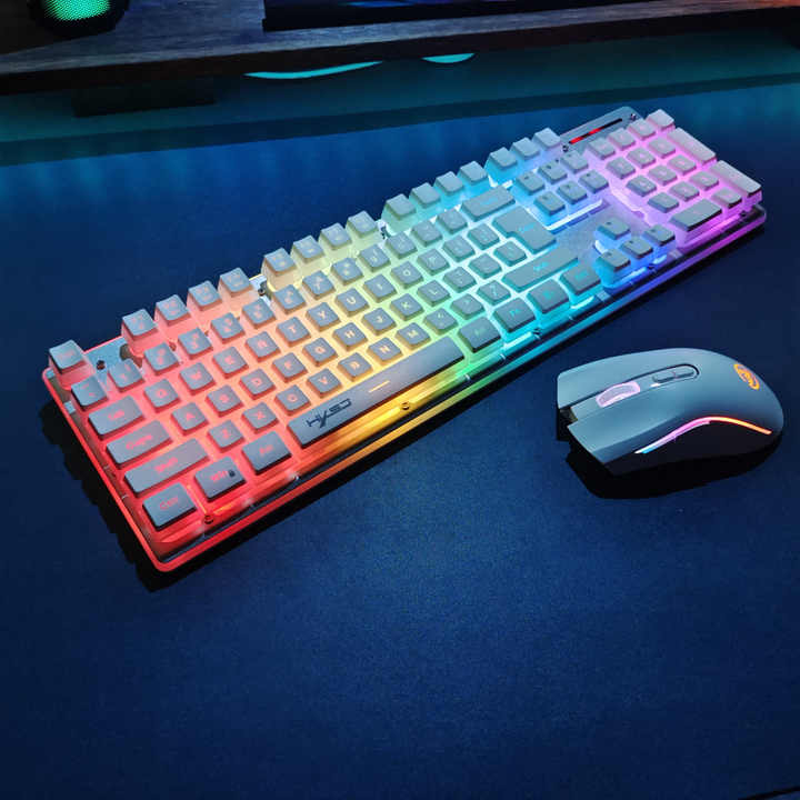 2025 HXSJ L96 104 Keys Wireless Gaming Keyboard & Mouse Combo – RGB ...