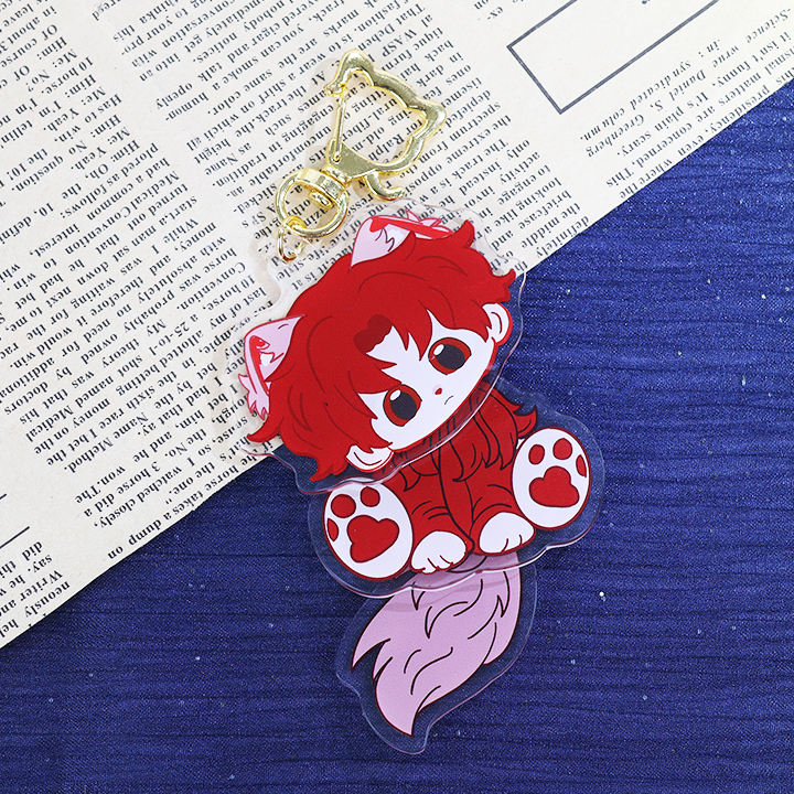 Customized Transparent Wiggly Acrylic Anime Keychains UV Printed ...