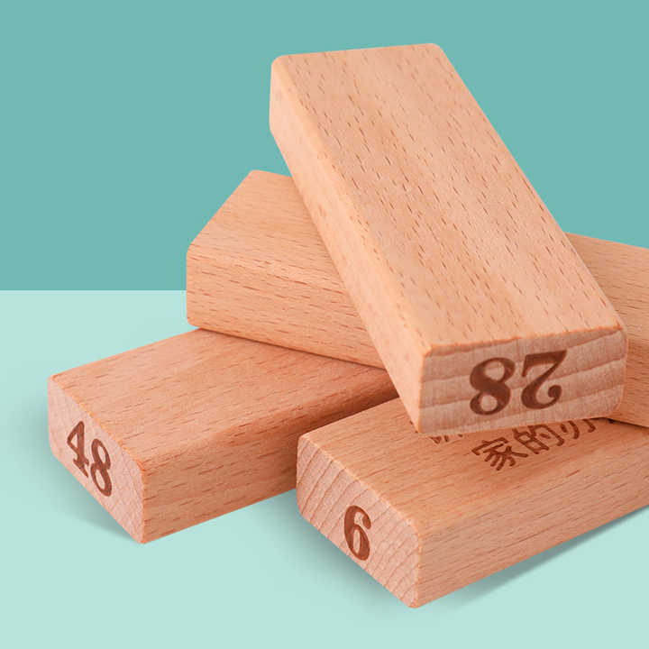 Wooden Early Education Children's Stacking Height Balanced Building ...