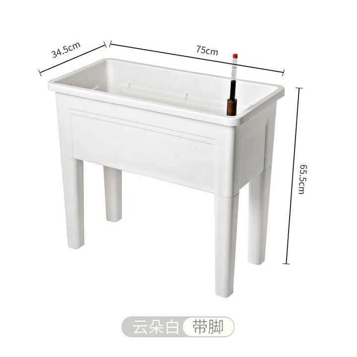 Customized Large Plastic Rectangular Self-priming Flowerpot Outdoor ...