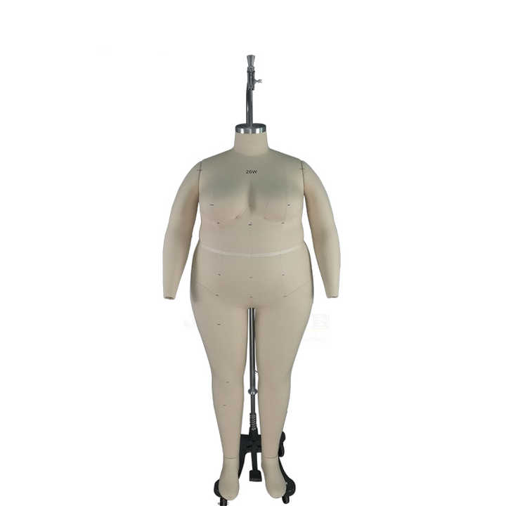 Female Mannequin Fabric Torso Dress Form - Adjustable Stand