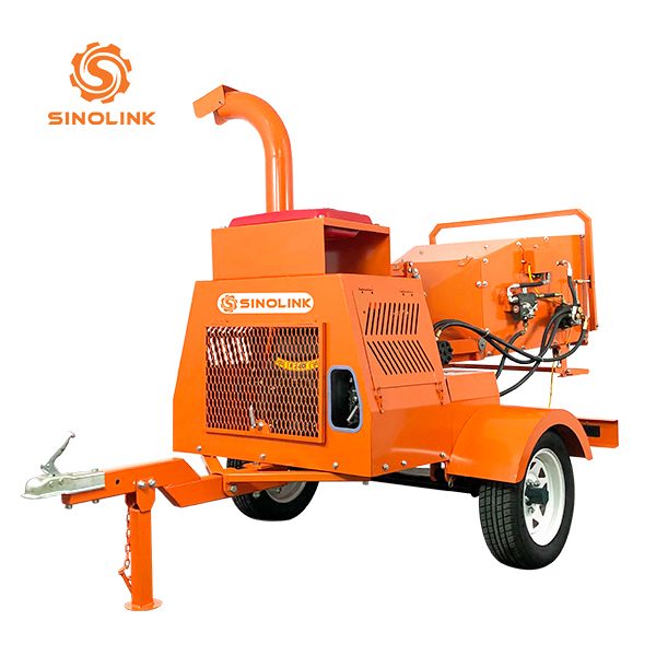 22hp diesel Engine Wood Crusher Wood Cutting Hydraulic Feeding Wood ...