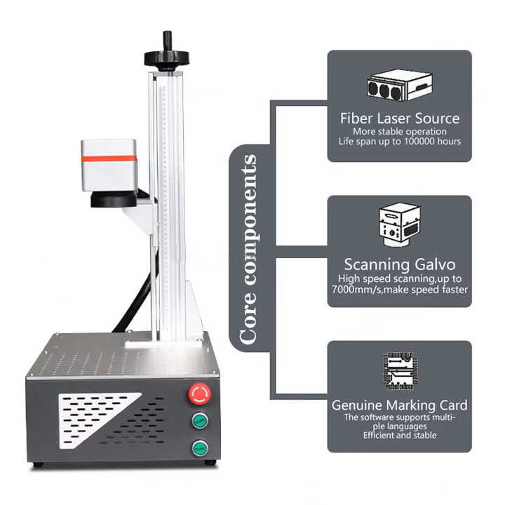 20W Fiber CO2 Laser Marking Machine with Air Cooling Programmable ...