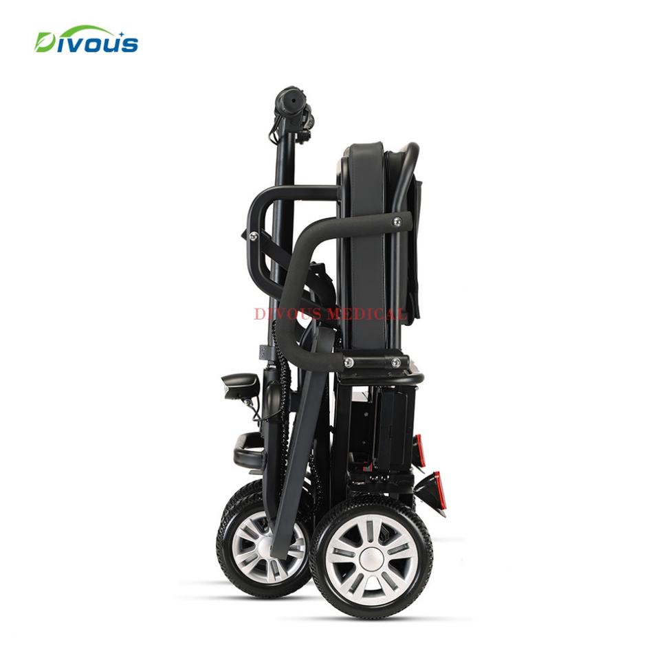 Folding 4 Wheel Electric Mobility Scooter High Speed Compact Travel ...
