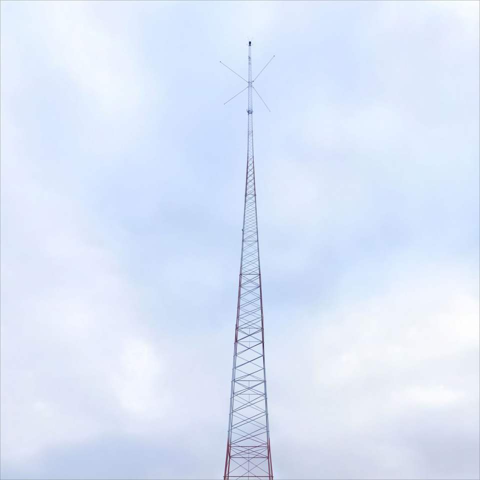 Telecommunication Tower 45m Four Legged Self Supporting Lattice Angular ...