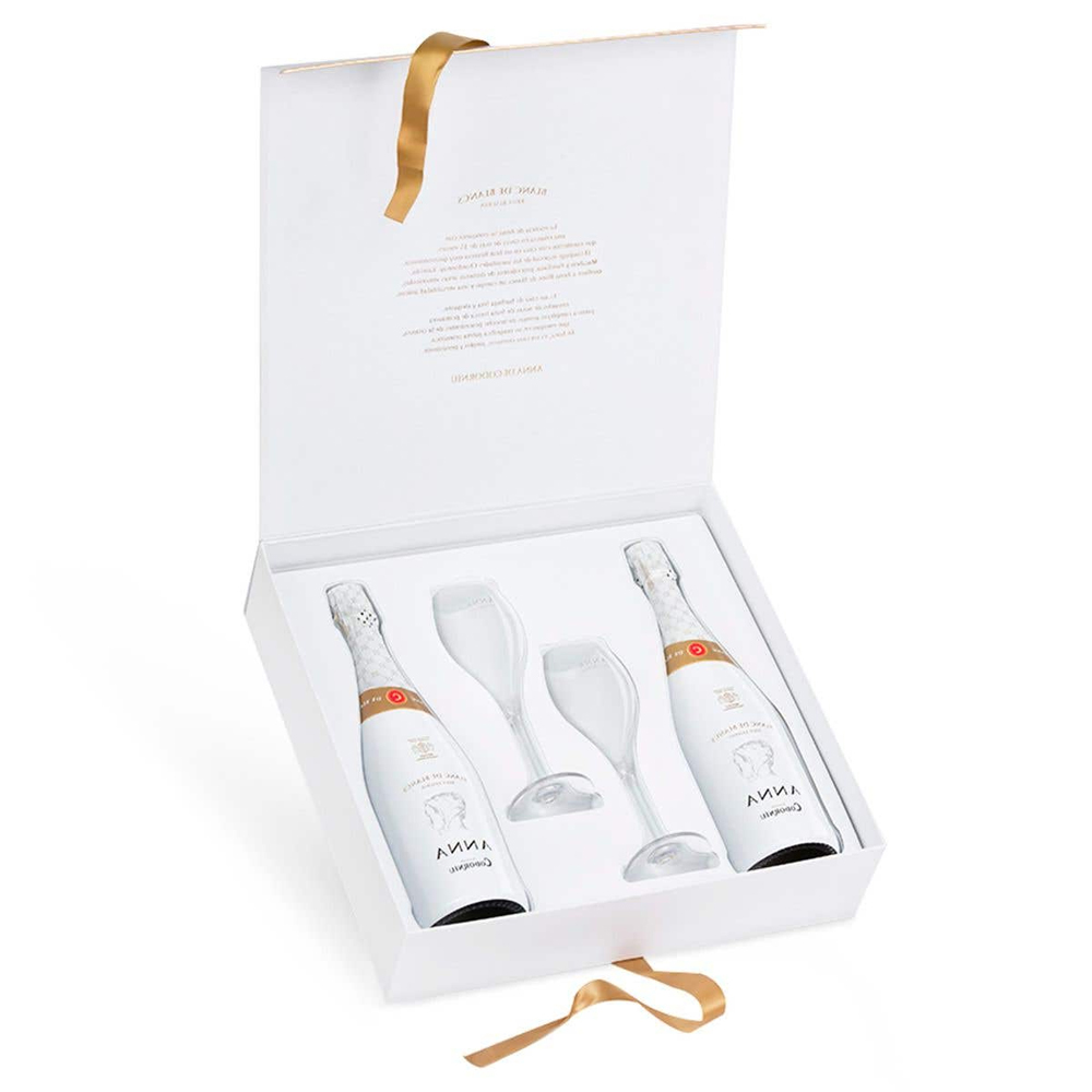 Premium Empty Gift Boxes for Champagne Glasses | Custom Rigid