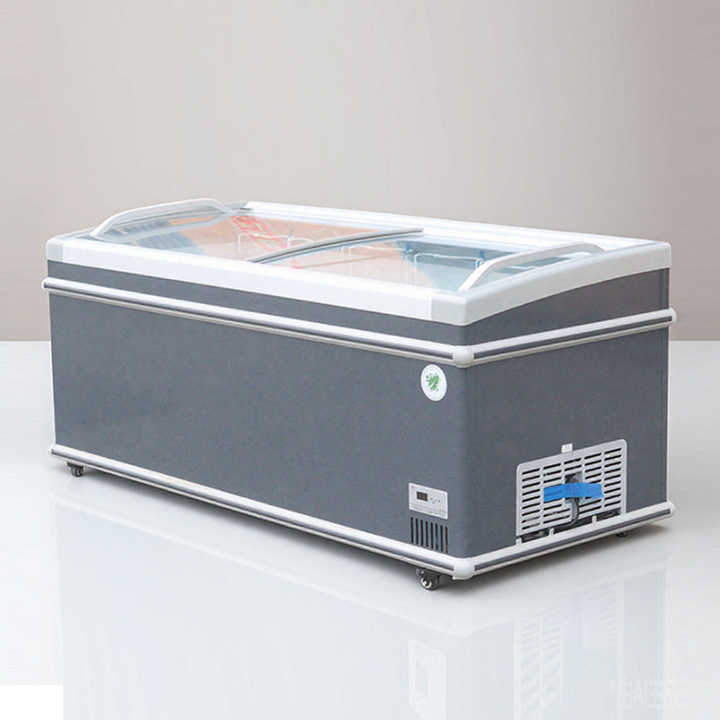 Top Open Glass Door Chest Deep Fast Freezer Display Commercial ...