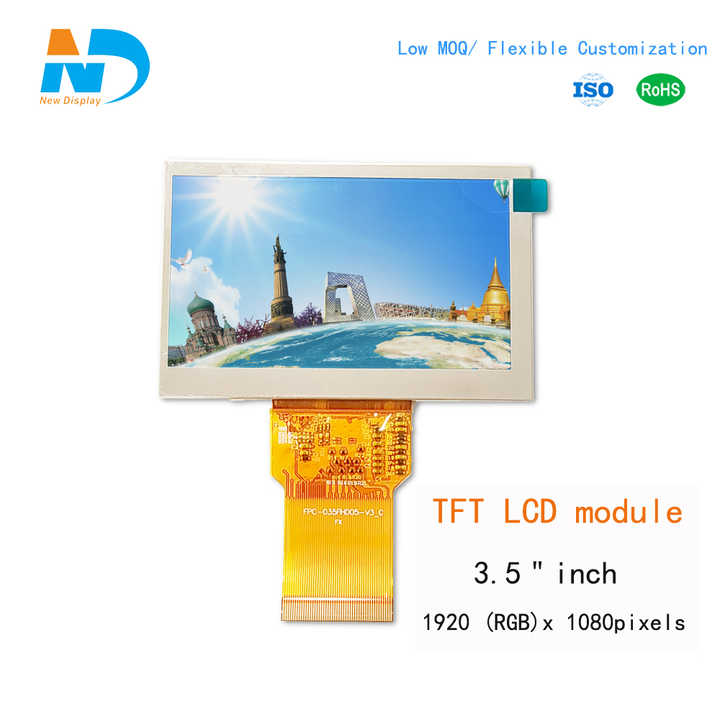 3.5" TFT Full HD LCD Module with LVDS Interface - 1920x1080