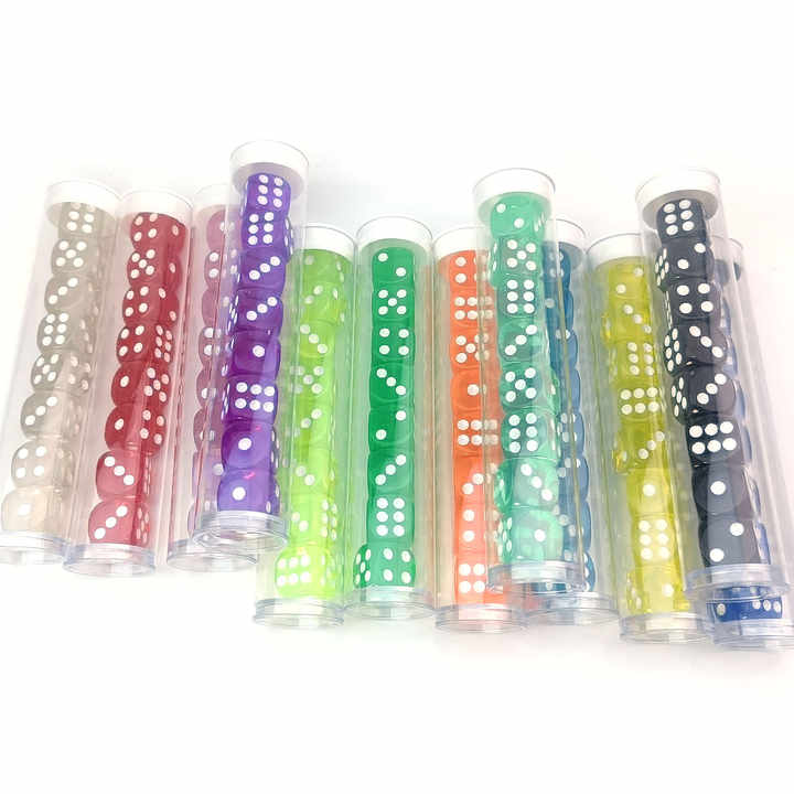 Custom logo Transparent Red Colored Dnd D6 Dice 14mm Holder Custom Dice ...