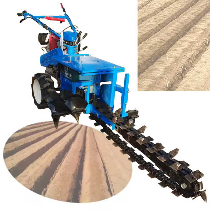 Diesel Engine Double Chain Trencher Machine for Agricultural Use High ...