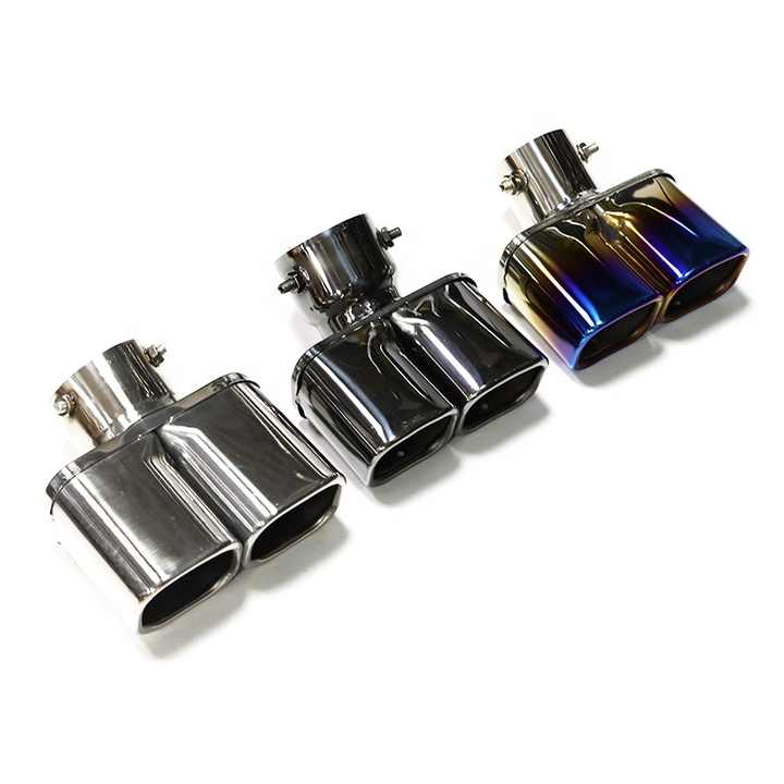 SYPES Universal Stainless Steel 63MM 76MM Double Outlet Exhaust Pipe ...