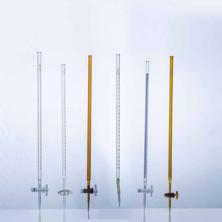 Standard Clear Glass Price Burette 5ml to 100ml Lab