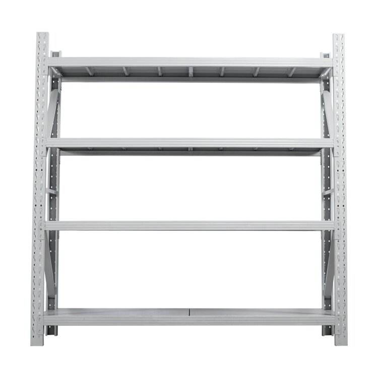 Foldable Longspan Metal Shelving Black Rivet Steel Storage Racks for ...