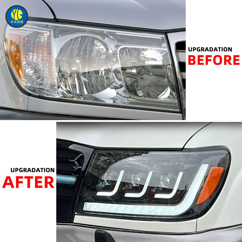 YU GUANG for Toytoa Land Cruiser Pickup Headlights 1998 2007 LC100 Auto ...