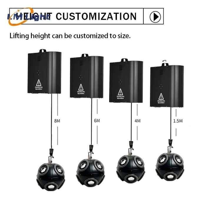 Modern Kinetic Lights - Outdoor DMX Winch Price LED Lifting Ball System for Disco