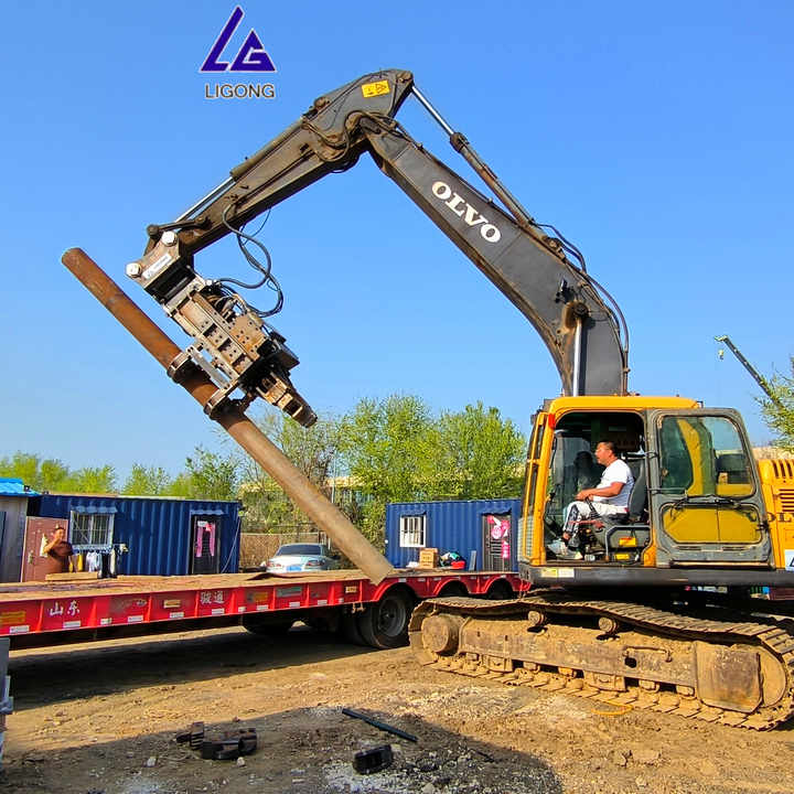 Ultra-Force Side Clamp Vibro Hammer Hydraulic Pile Driver for 10-18m ...