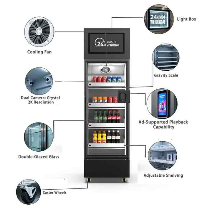 Temperature Controlled Snack and Beverage Vending Machine Support ...
