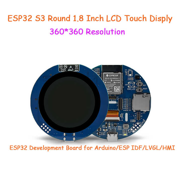 ESP32-S3 1.8 Inch TFT LCD Touch Screen Development Board 360*360 Round ...