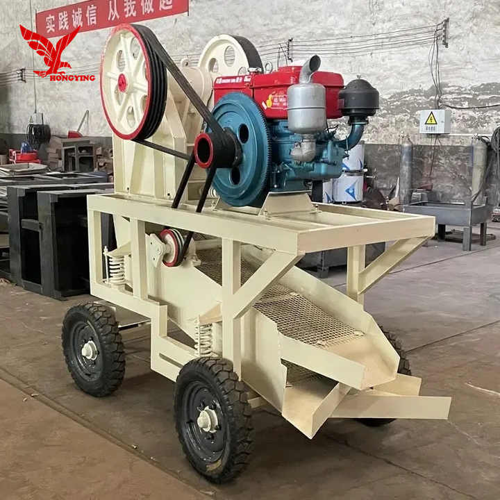 Gravel Mini Gold Ore River Stone Crusher PE 250x400 Mobile diesel Jaw ...