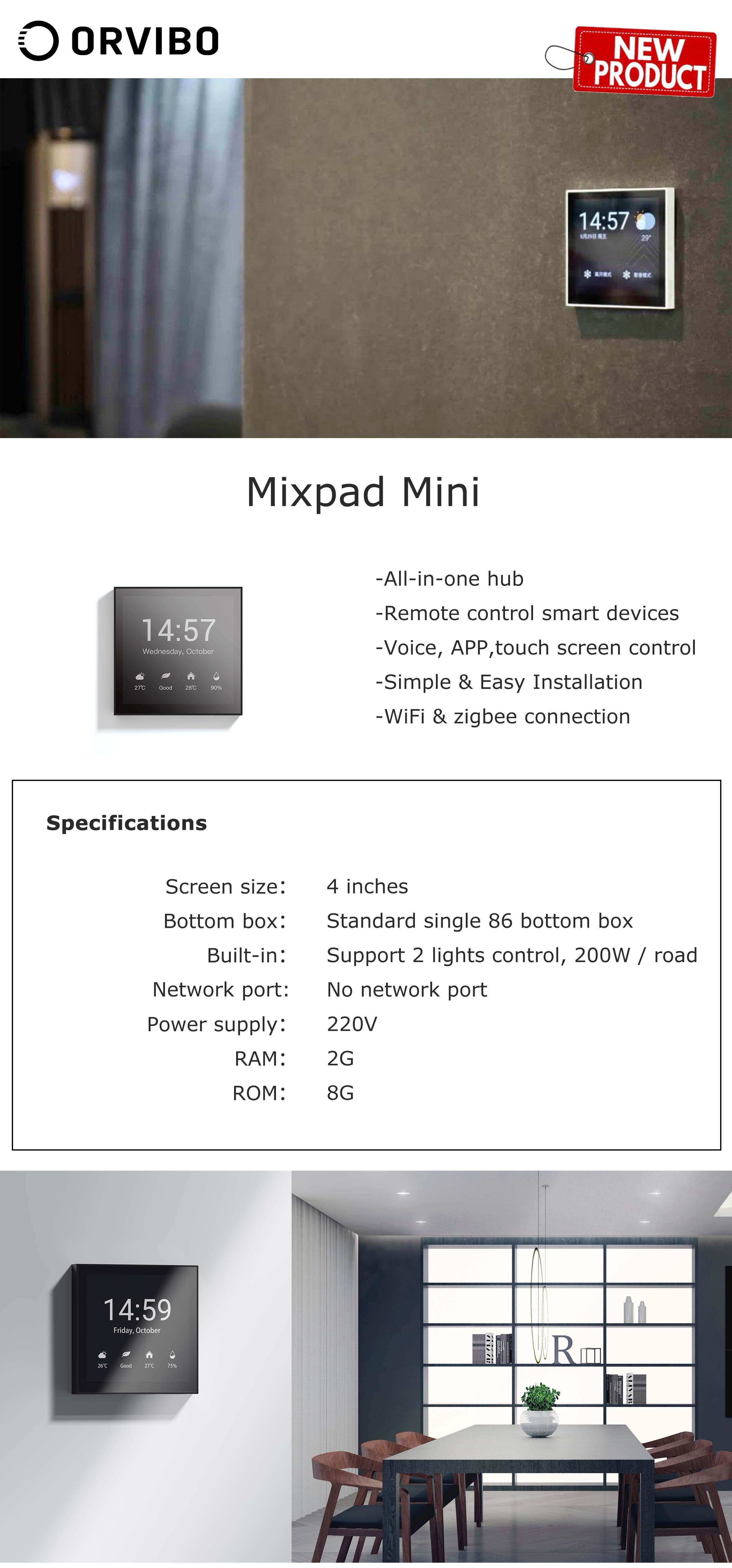 ORVIBO All-in-one machine MixPad Mini remote control intelligent gateway for smart devices in ...
