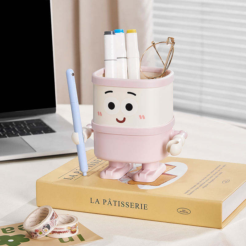 Cartoon Shaped Snowman Desktop Storage Pen Acrylic Adhesive for Washi ...