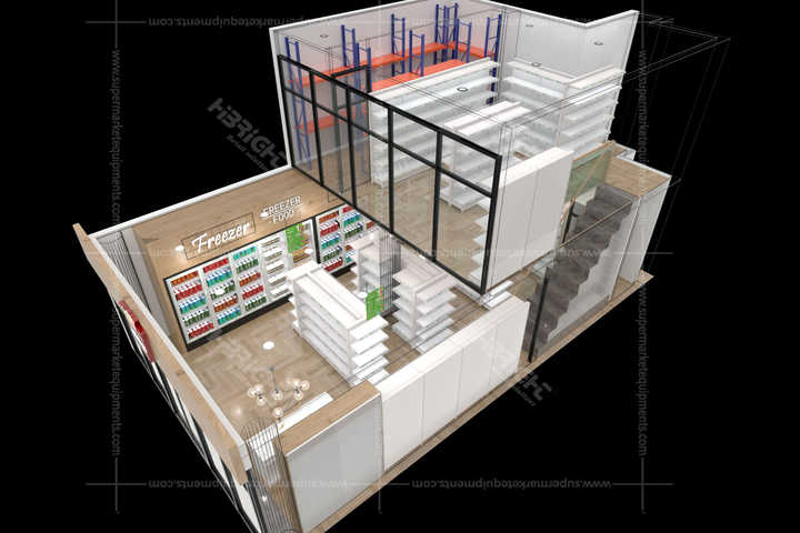 Customized Steel Frame Display Racks for Supermarkets