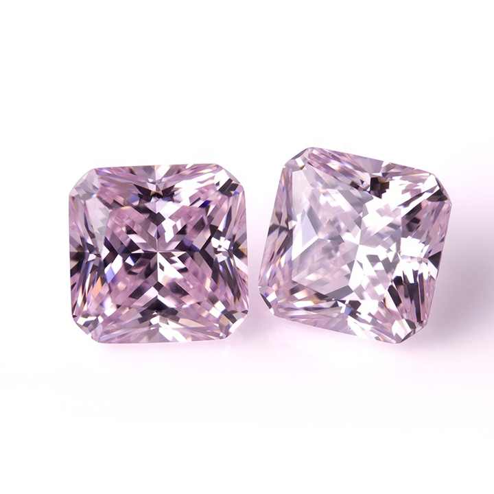 Loose Princess Cut Pink American CZ Rough Cubic Zirconia Diamond Stone ...