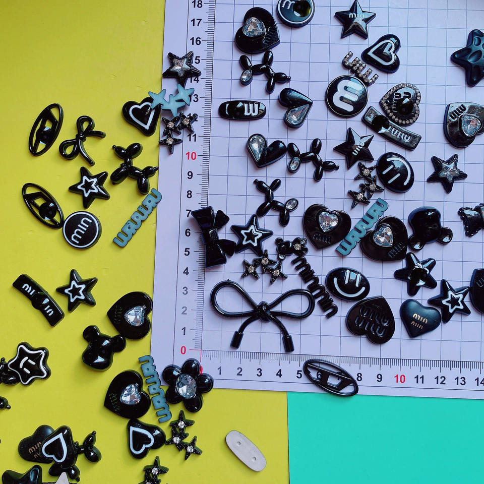 10Pcs Cartoon Mixed 3D Handmade Plastic Resin Phone Case Charms Silver ...